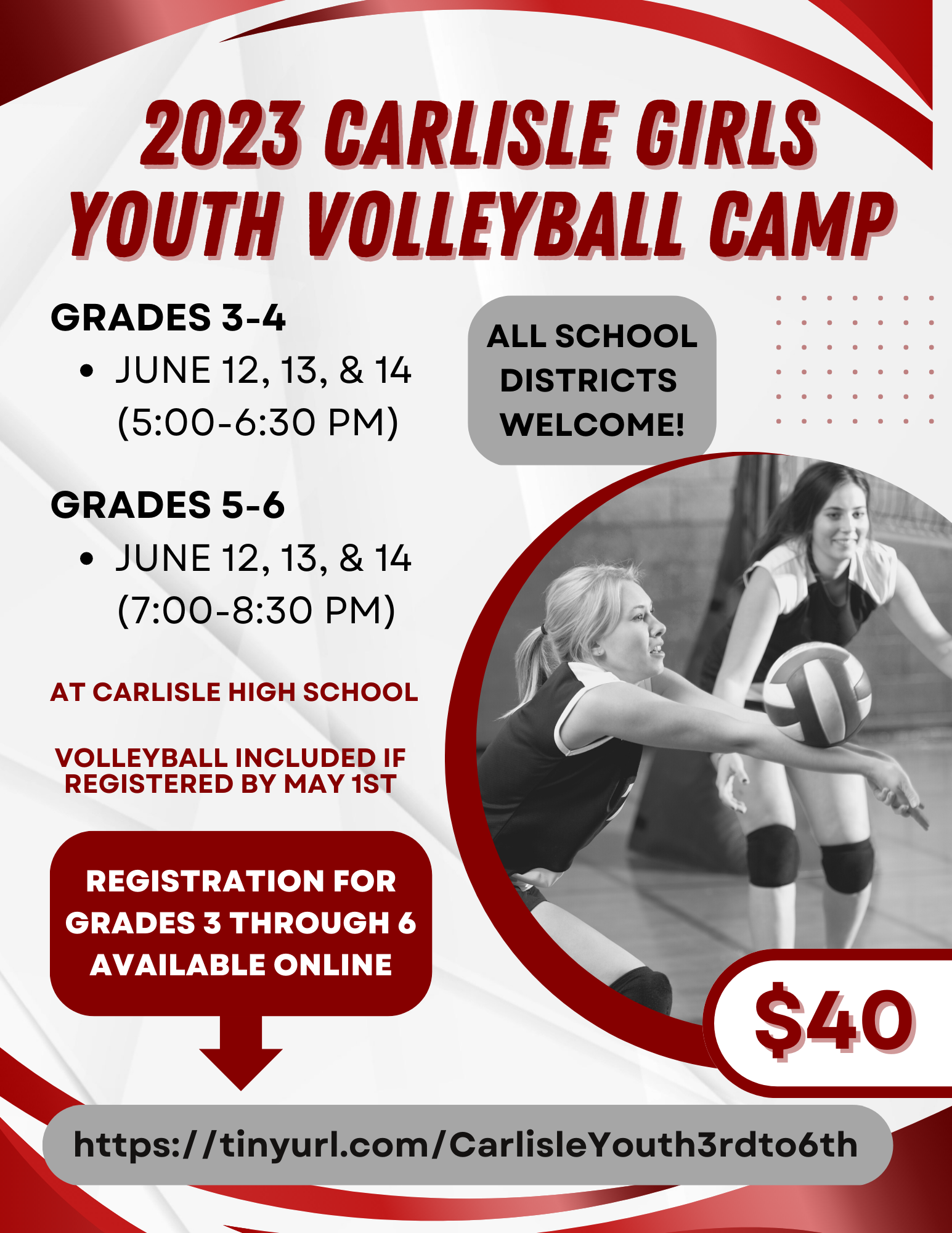 Carlisle Girls Youth Volleyball Camps